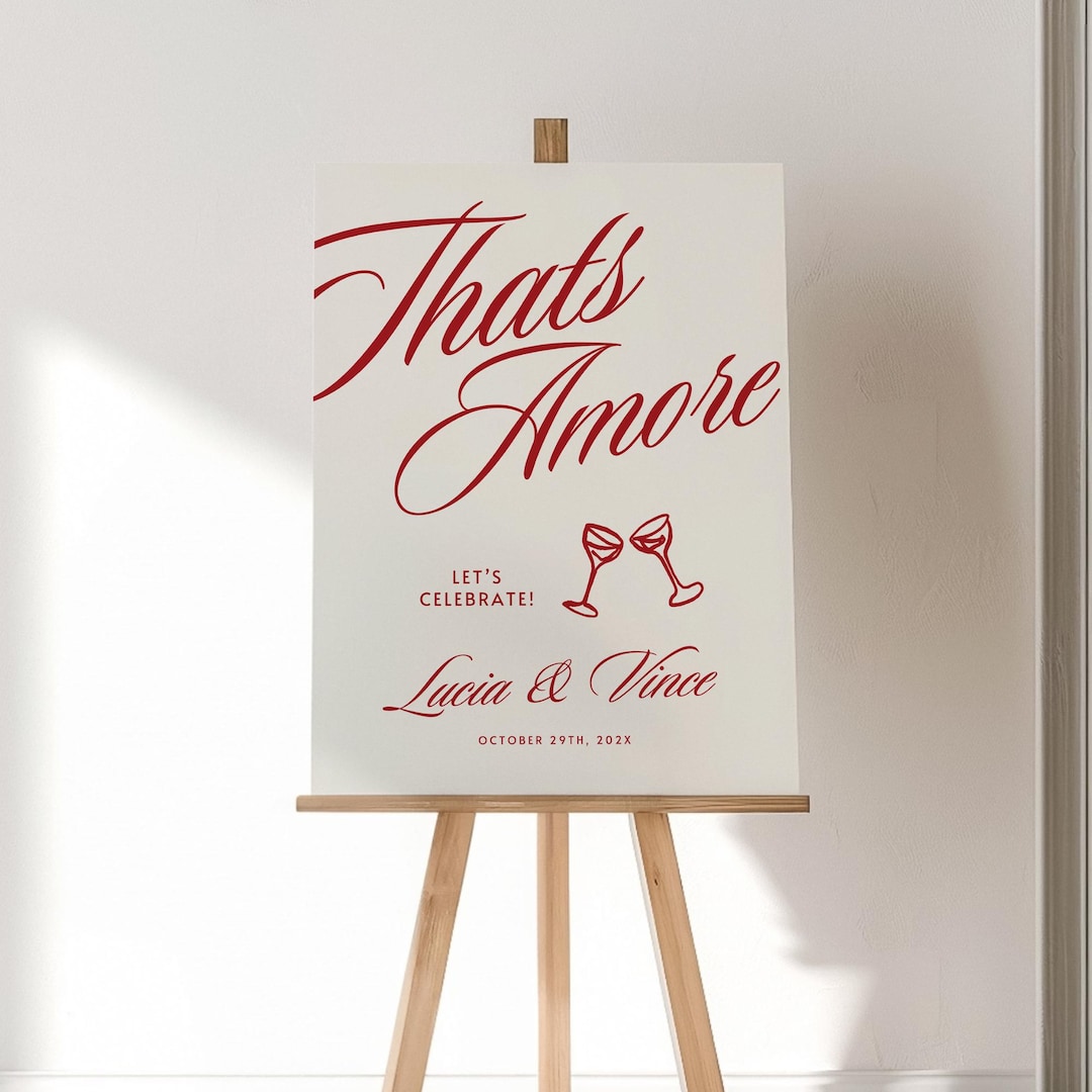 That's Amore Rehearsal Dinner Sign, Rehearsal Dinner Welcome Sign, the ...