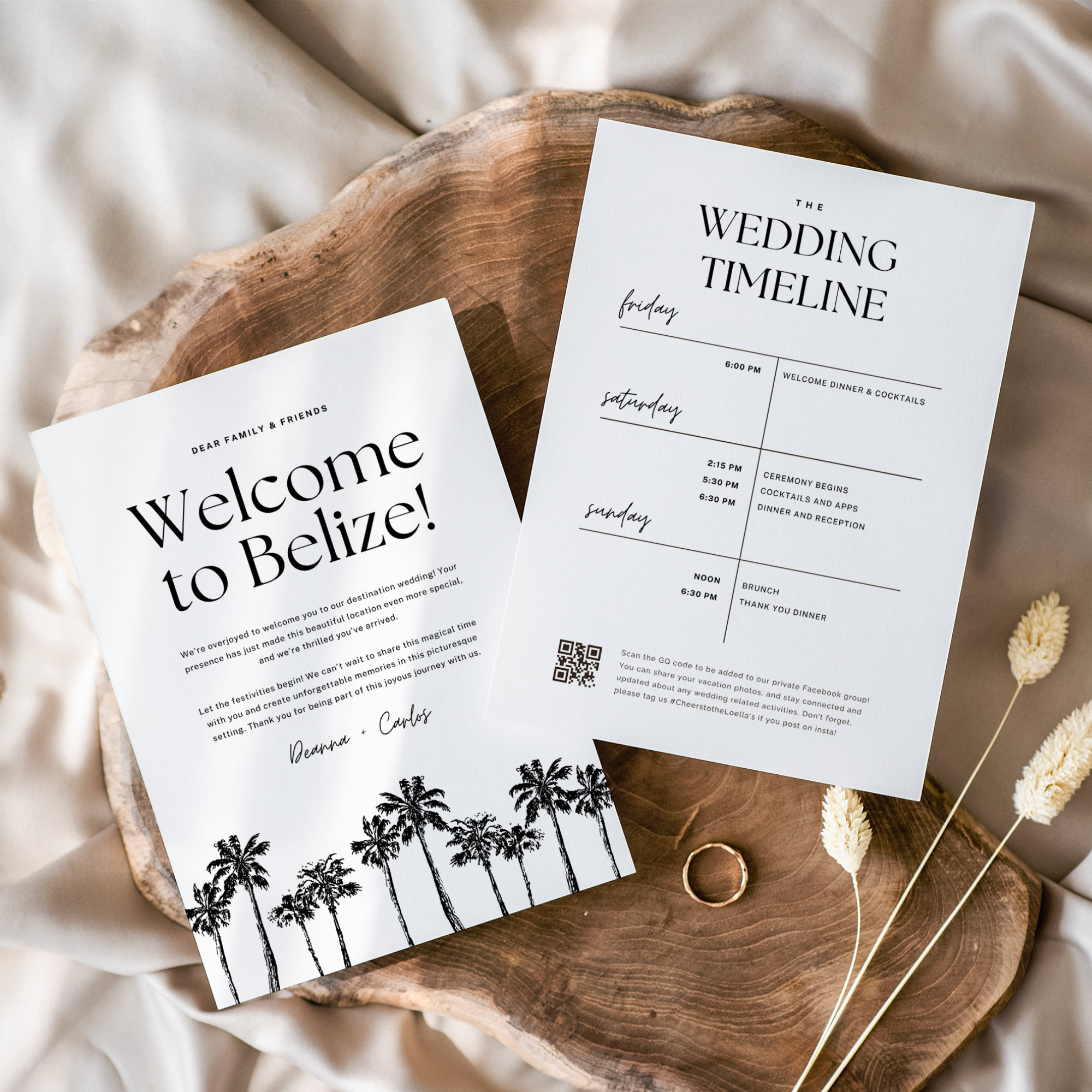 Wedding Welcome Letter, Destination Wedding Itinerary, Travel Itinerary ...