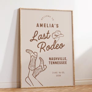 Last Rodeo Bachelorette Party Welcome Sign, Bachelorette Decor ...