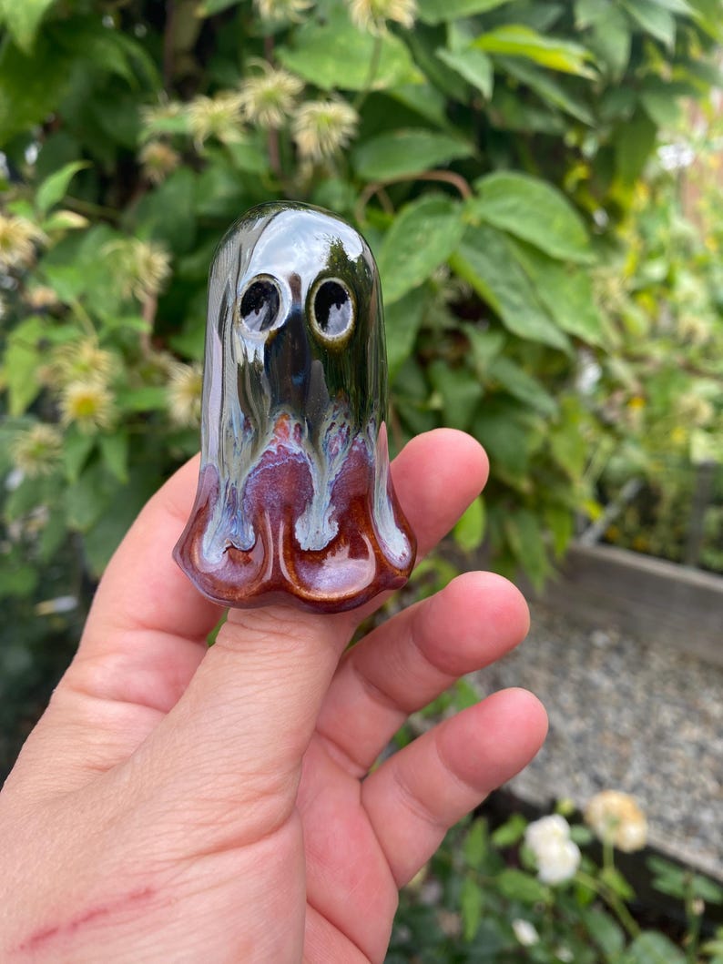 Handmade Ceramic Porcelain Miniature Ghost Figurine. - Etsy