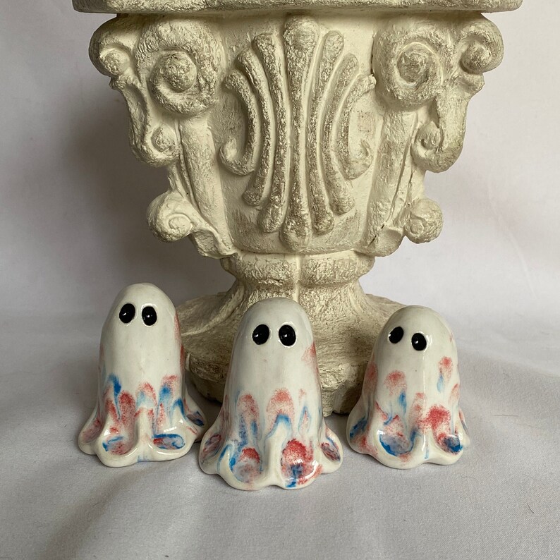 Handmade Ceramic Porcelain Miniature Ghost Figurine. - Etsy