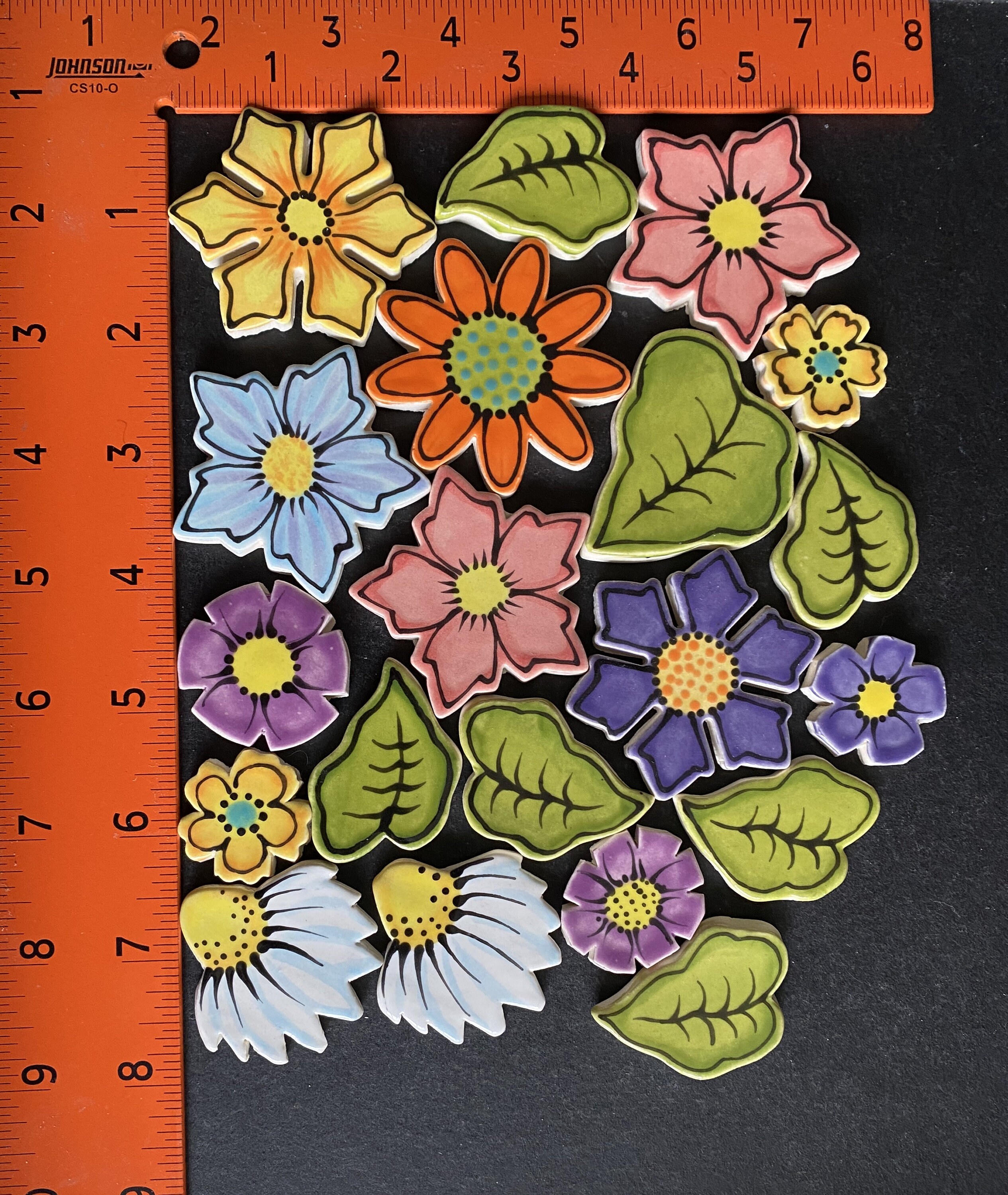 Handmade Mosaic Ceramic Tile Flowers , Mosaic Clay Tile - Etsy