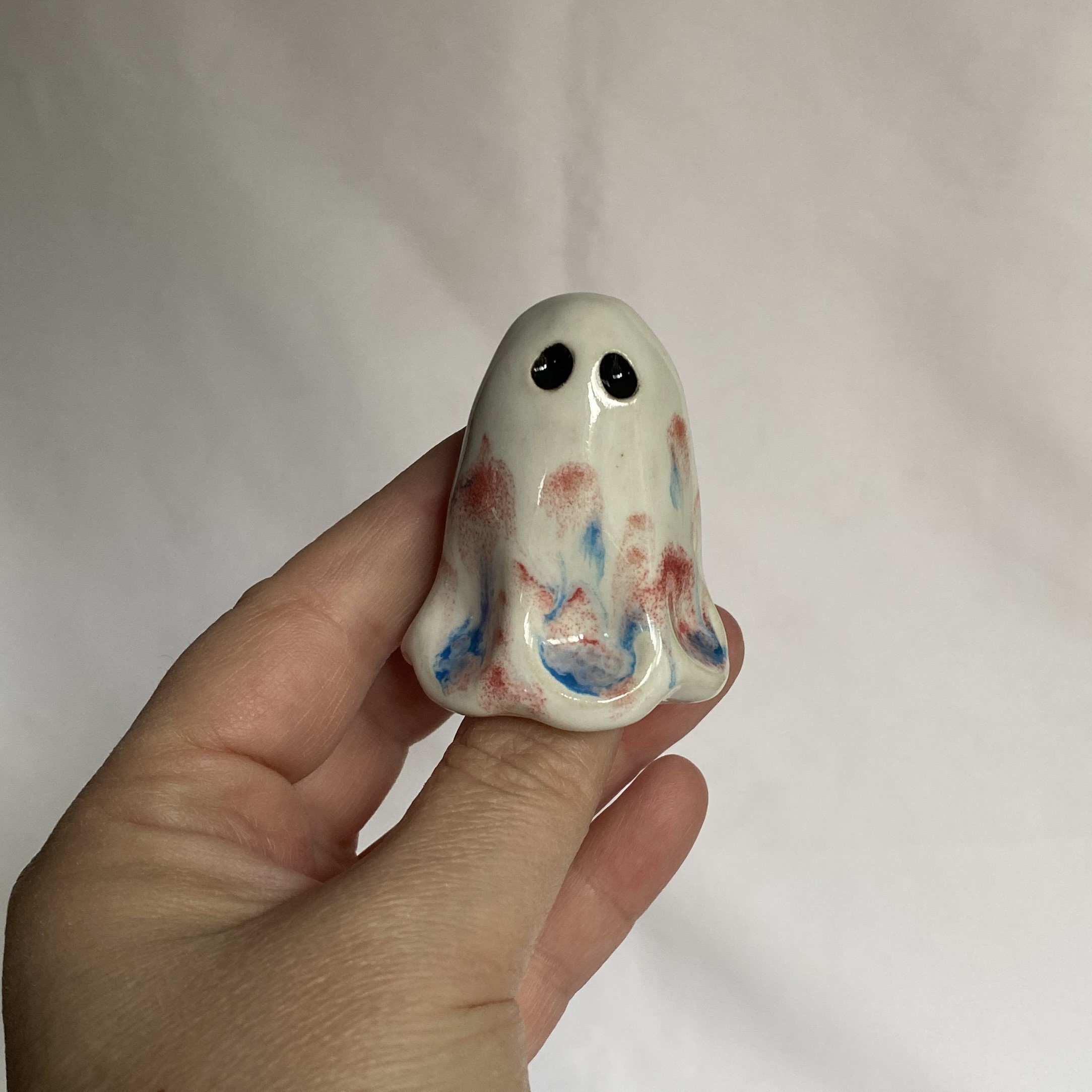 Handmade Ceramic Porcelain Miniature Ghost Figurine. - Etsy