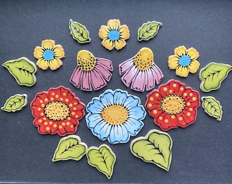 Handmade Mosaic Ceramic Daffodil Flower Tiles, Mosaic Clay Tile - Etsy
