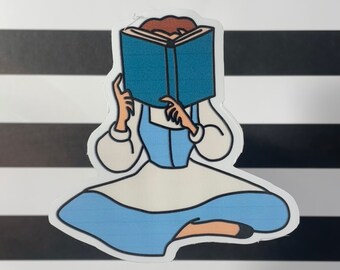 Belle Reading Sticker - Etsy