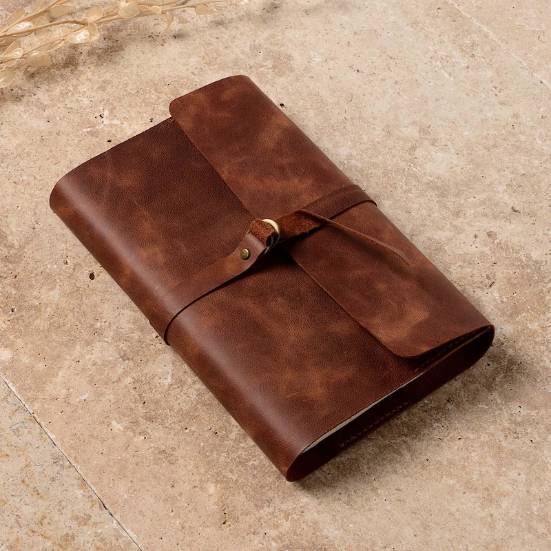 Leather Book Cover - Etsy