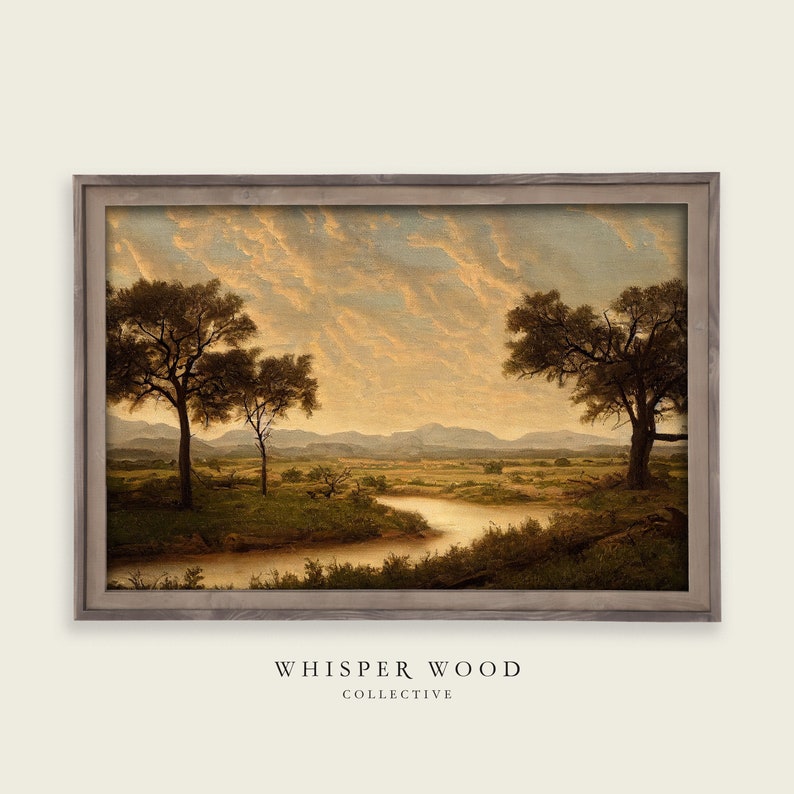 Texas Landscape Oil Painting Landscape Warm Rustic Country - Etsy