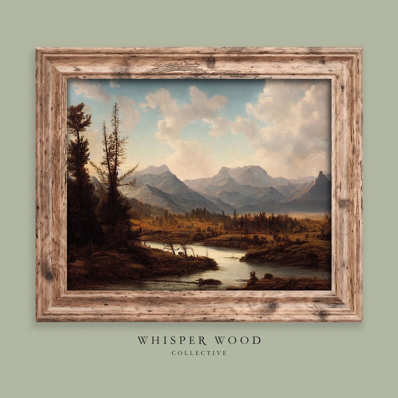 Montana Landscape Oil Painting | Landscape | Warm Rustic Country Decor ...