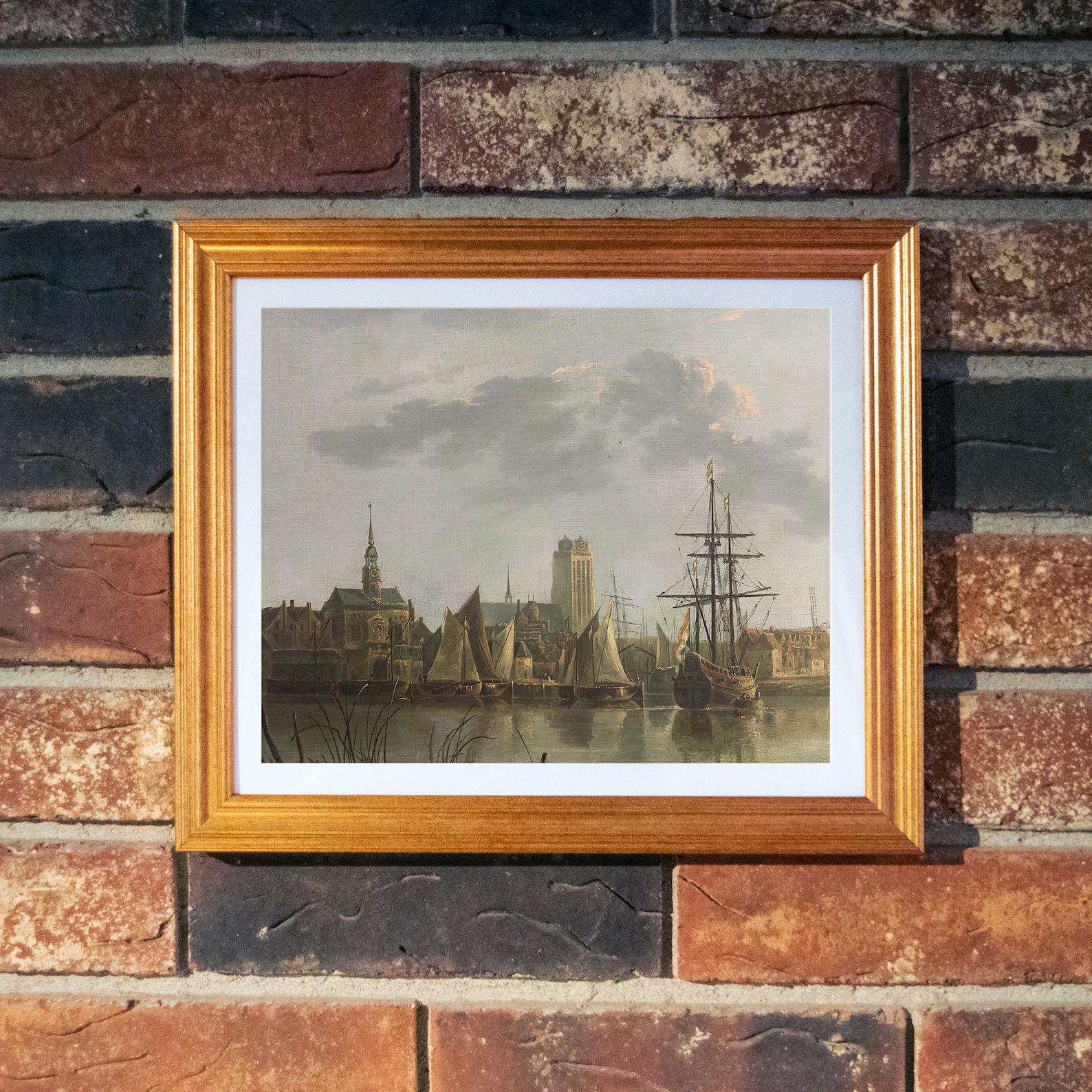 Ship Vintage Oil Painting | 1700s Dutch Painting | Vintage Wall Art ...