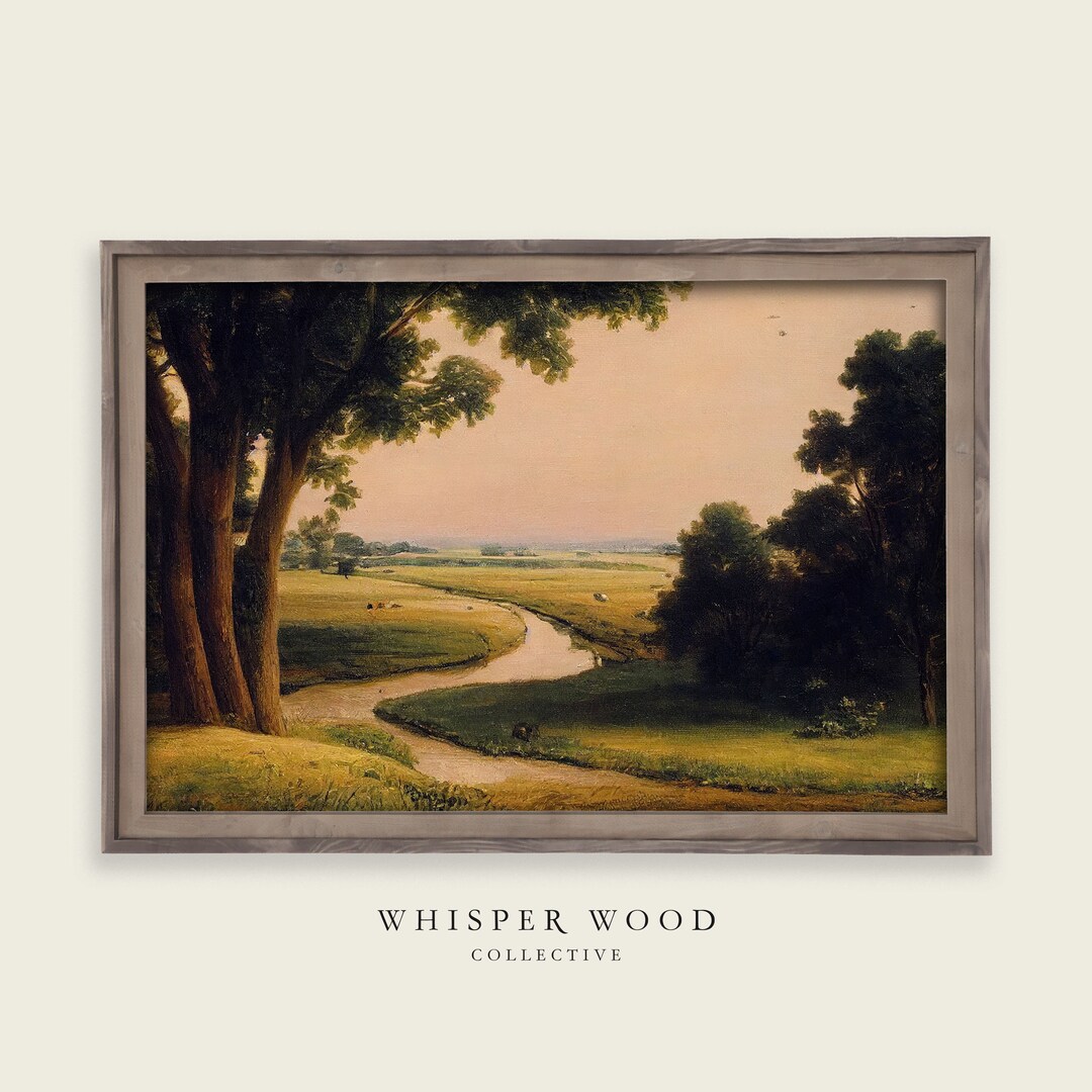 Illinois Landscape Oil Painting | Landscape | Warm Rustic Country Decor ...