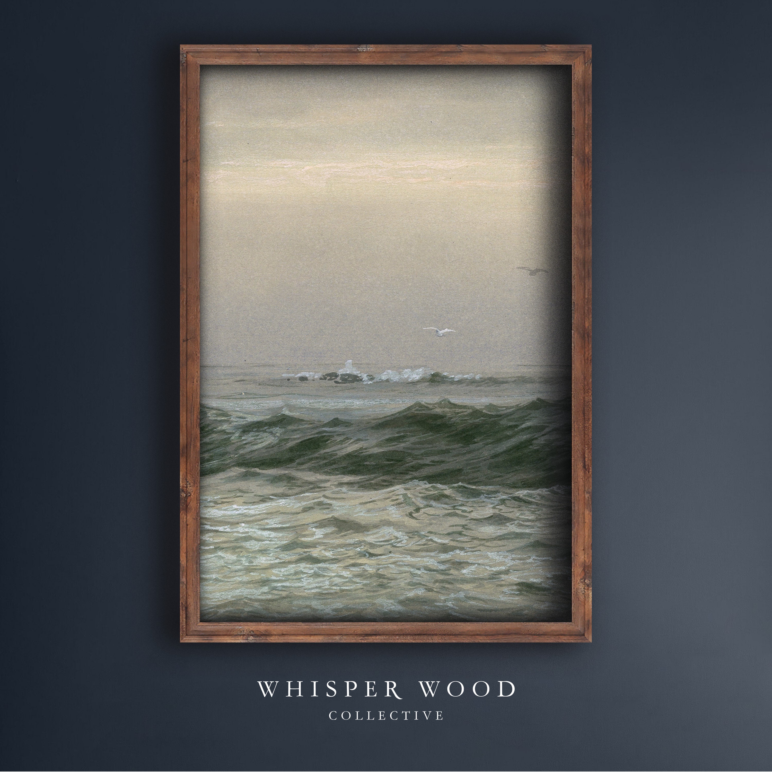 Ocean Waves Triptych 3 Piece Printable Wall Art Green Sea - Etsy