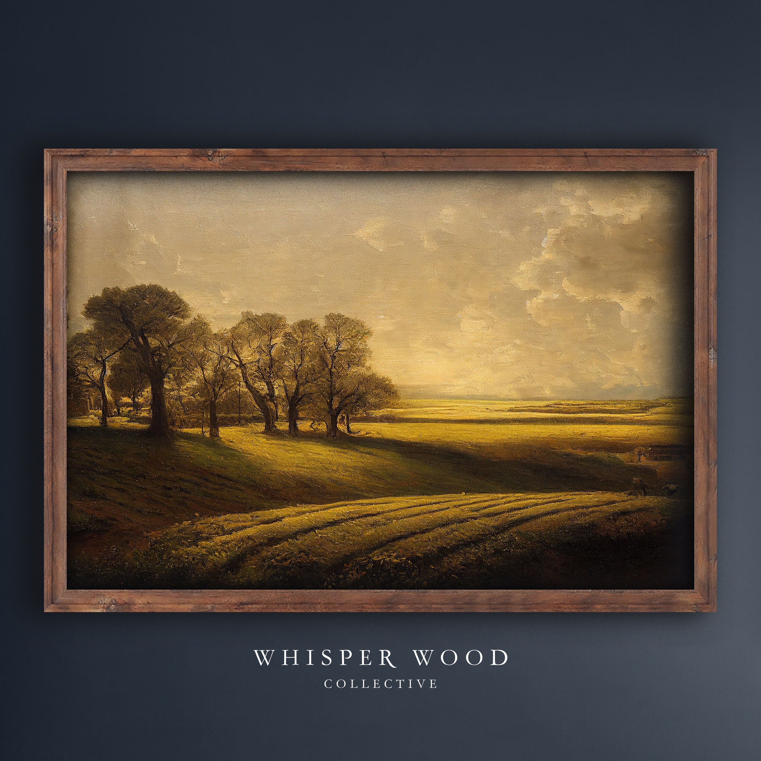 Iowa Landscape Oil Painting | Landscape | Warm Rustic Country Decor ...