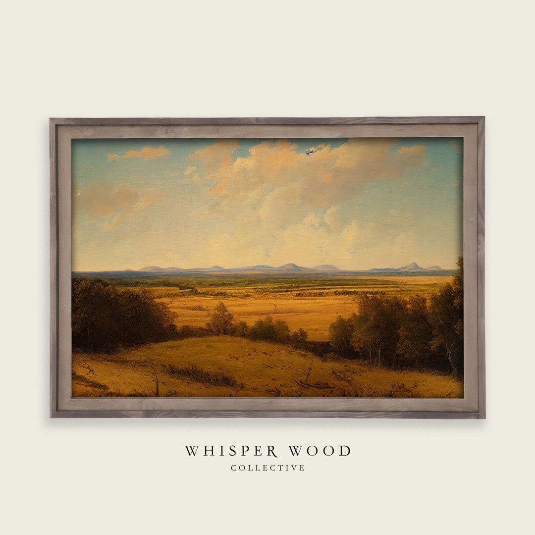 Nebraska Landscape Oil Painting | Landscape | Warm Rustic Country Decor ...