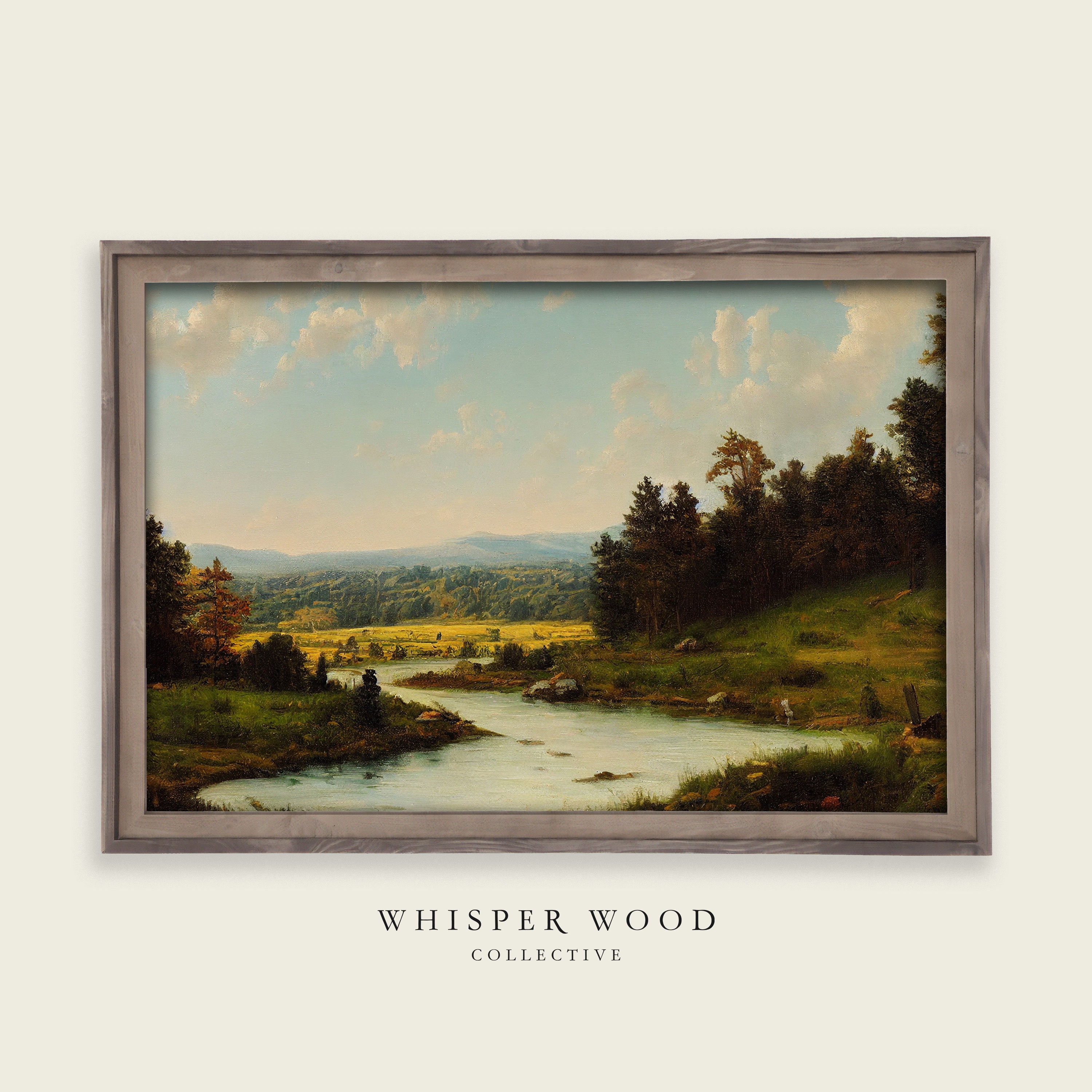 Michigan Landscape Oil Painting | Landscape | Warm Rustic Country Decor ...