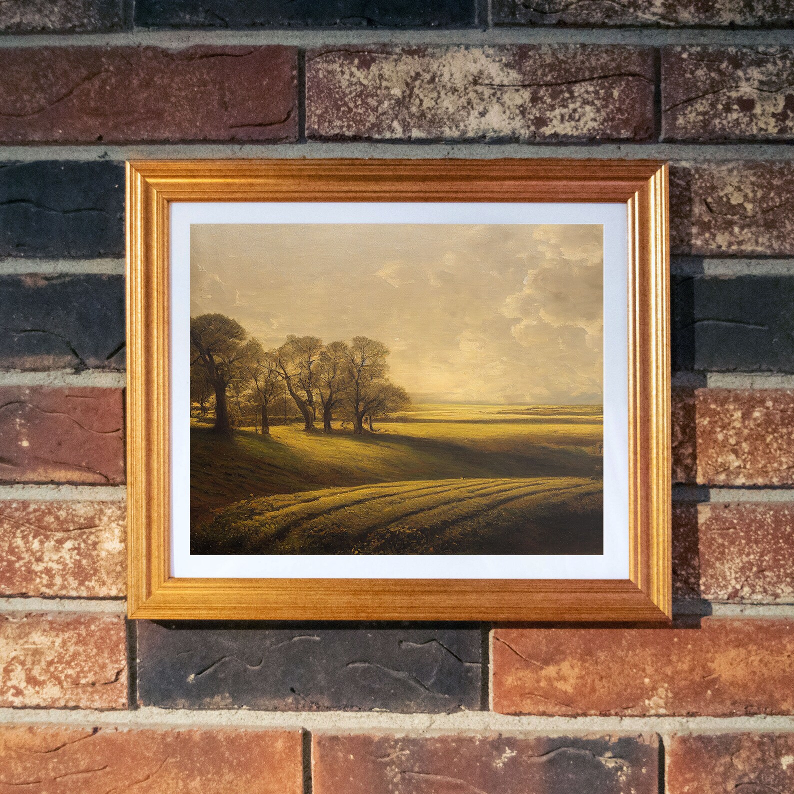 Iowa Landscape Oil Painting | Landscape | Warm Rustic Country Decor ...