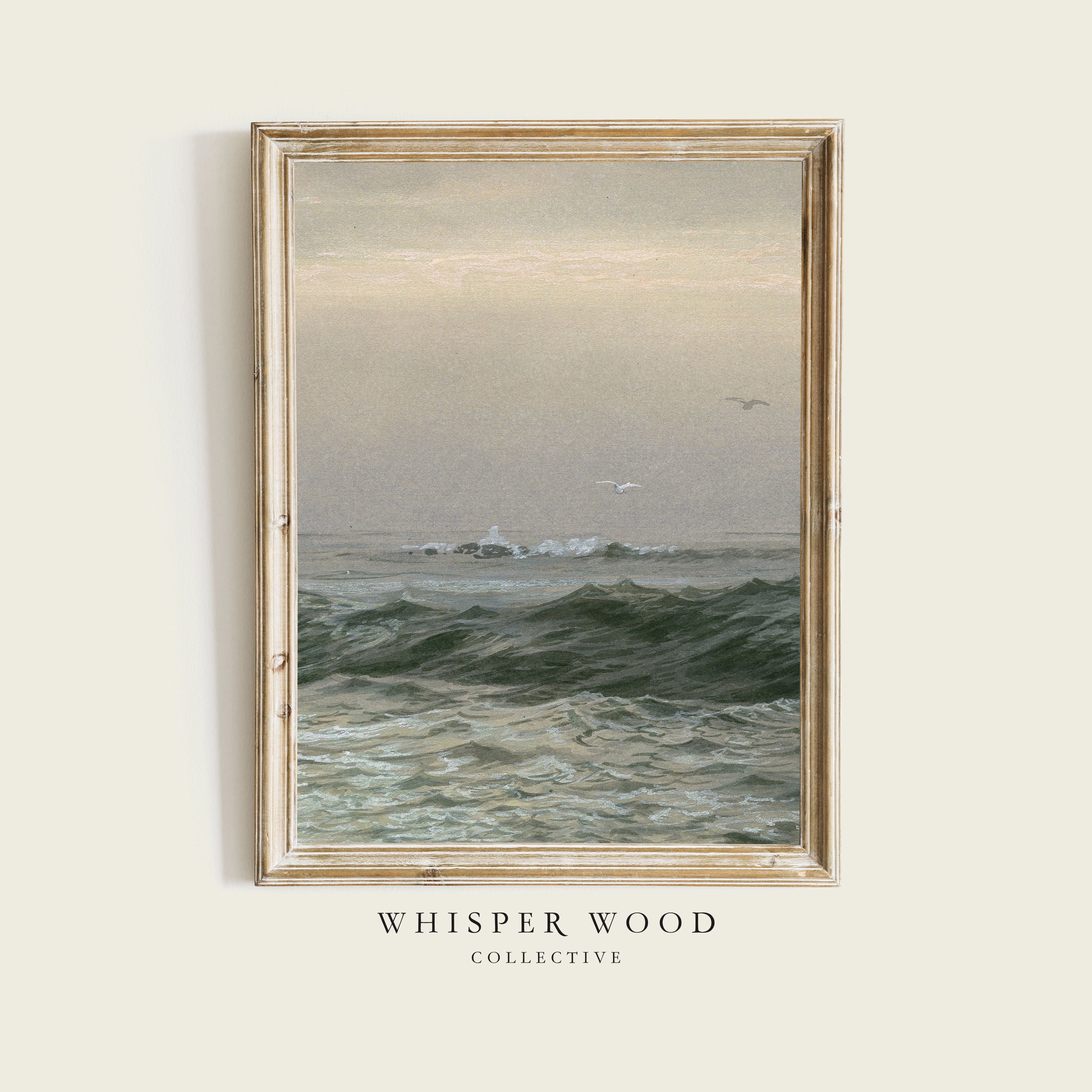 Ocean Waves Triptych 3 Piece Printable Wall Art Green Sea - Etsy