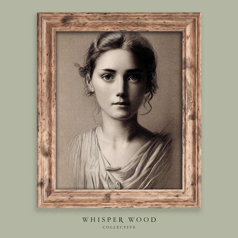 Portrait | 1800s-style Digital Drawing | Victorian Decor | Vintage ...