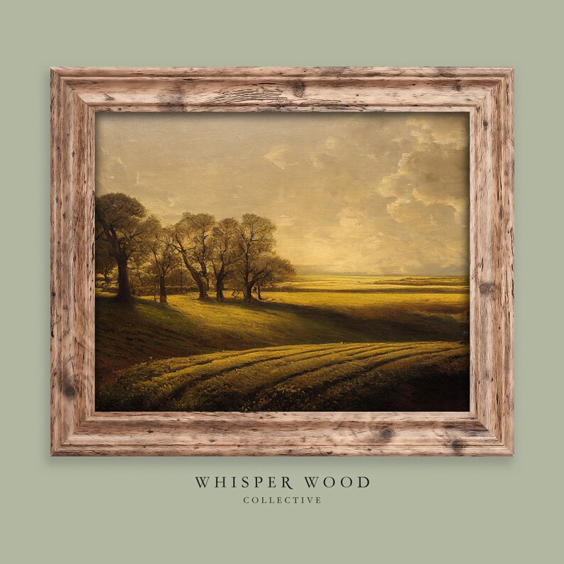 Iowa Landscape Oil Painting | Landscape | Warm Rustic Country Decor ...