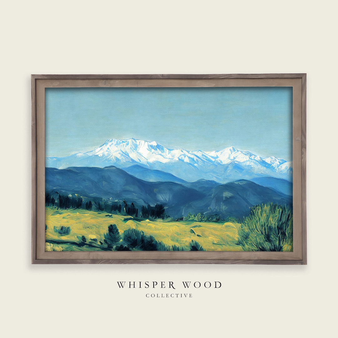 Wasatch Mountains Landscape Oil Painting | Landscape | Vintage Country ...