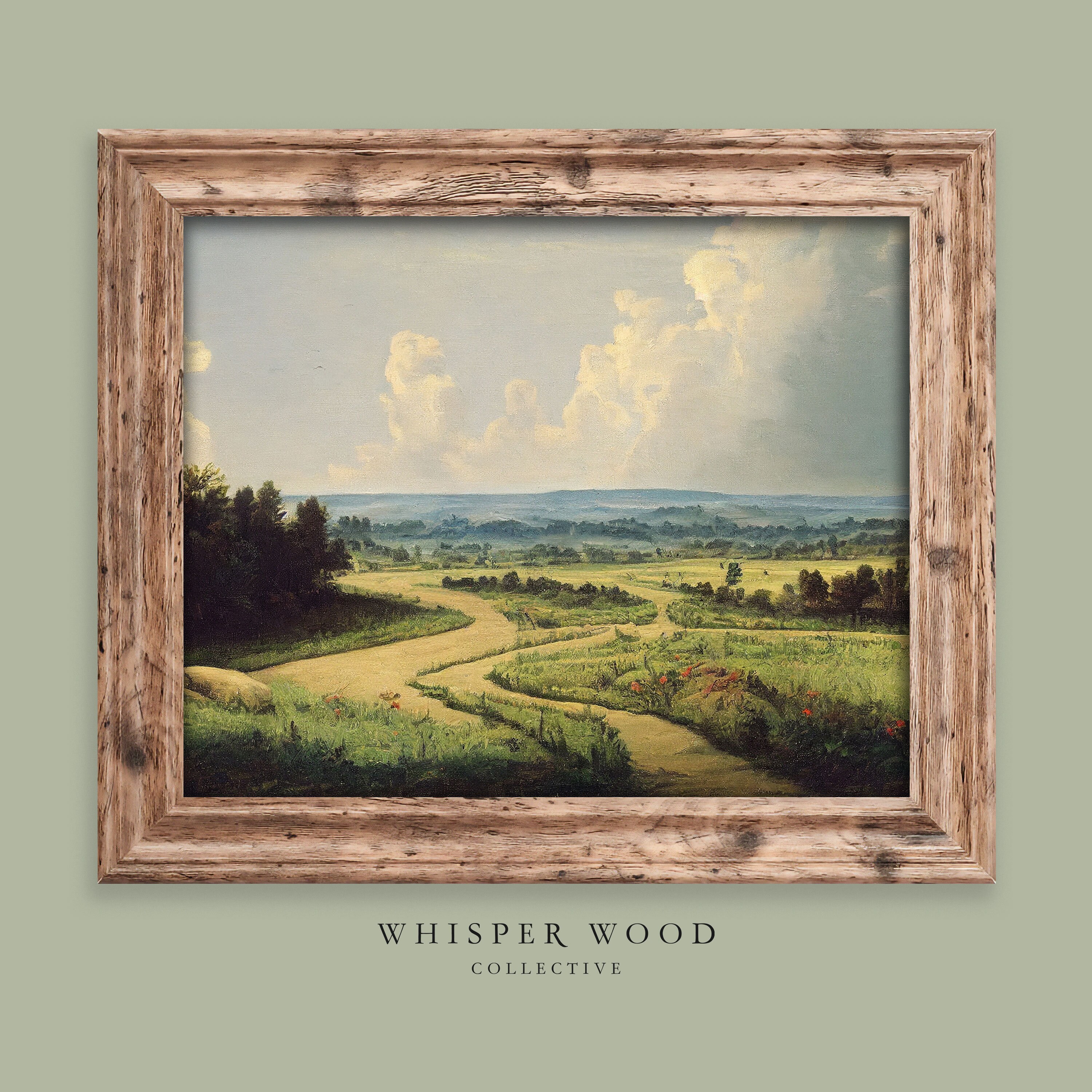 Indiana Landscape Oil Painting | Landscape | Warm Rustic Country Decor ...