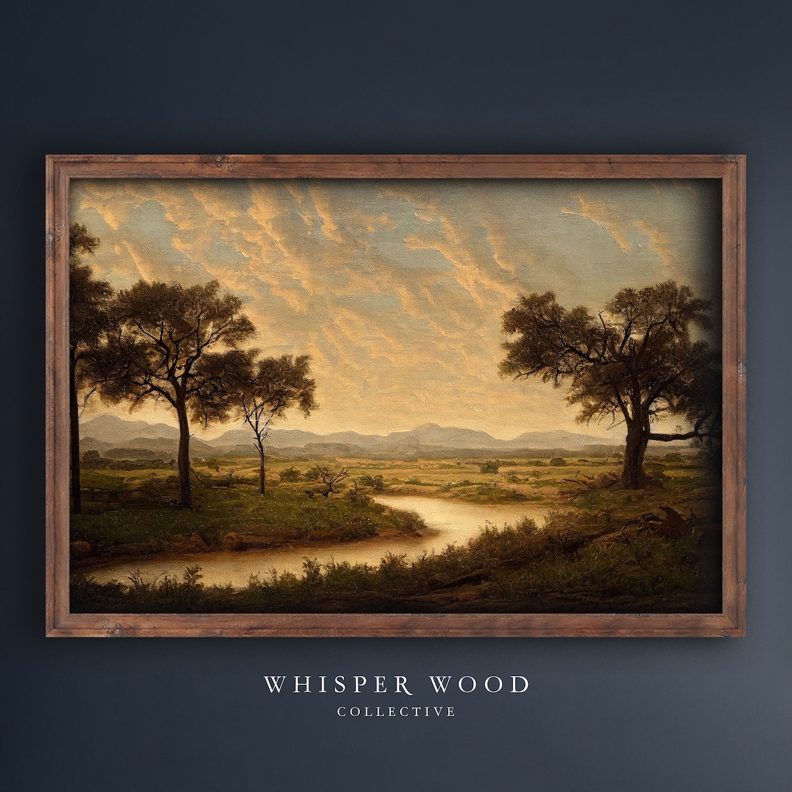 Texas Landscape Oil Painting | Landscape | Warm Rustic Country Decor ...