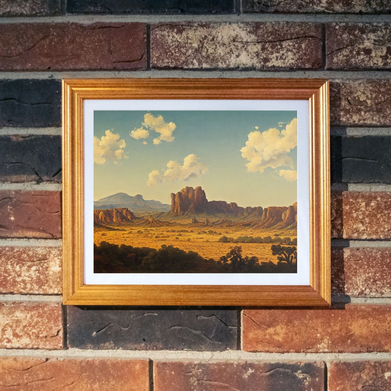 Arizona Landscape Oil Painting | Landscape | Warm Rustic Country Decor ...