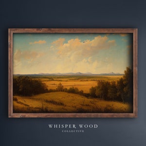 Nebraska Landscape Oil Painting | Landscape | Warm Rustic Country Decor ...