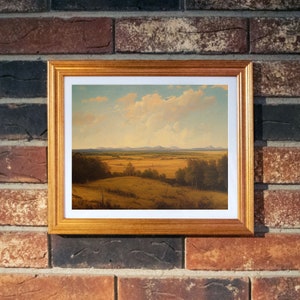 Nebraska Landscape Oil Painting | Landscape | Warm Rustic Country Decor ...