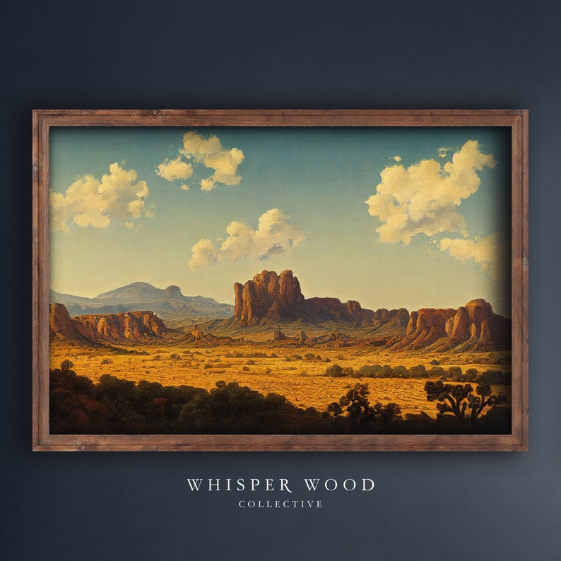 Arizona Landscape Oil Painting | Landscape | Warm Rustic Country Decor ...