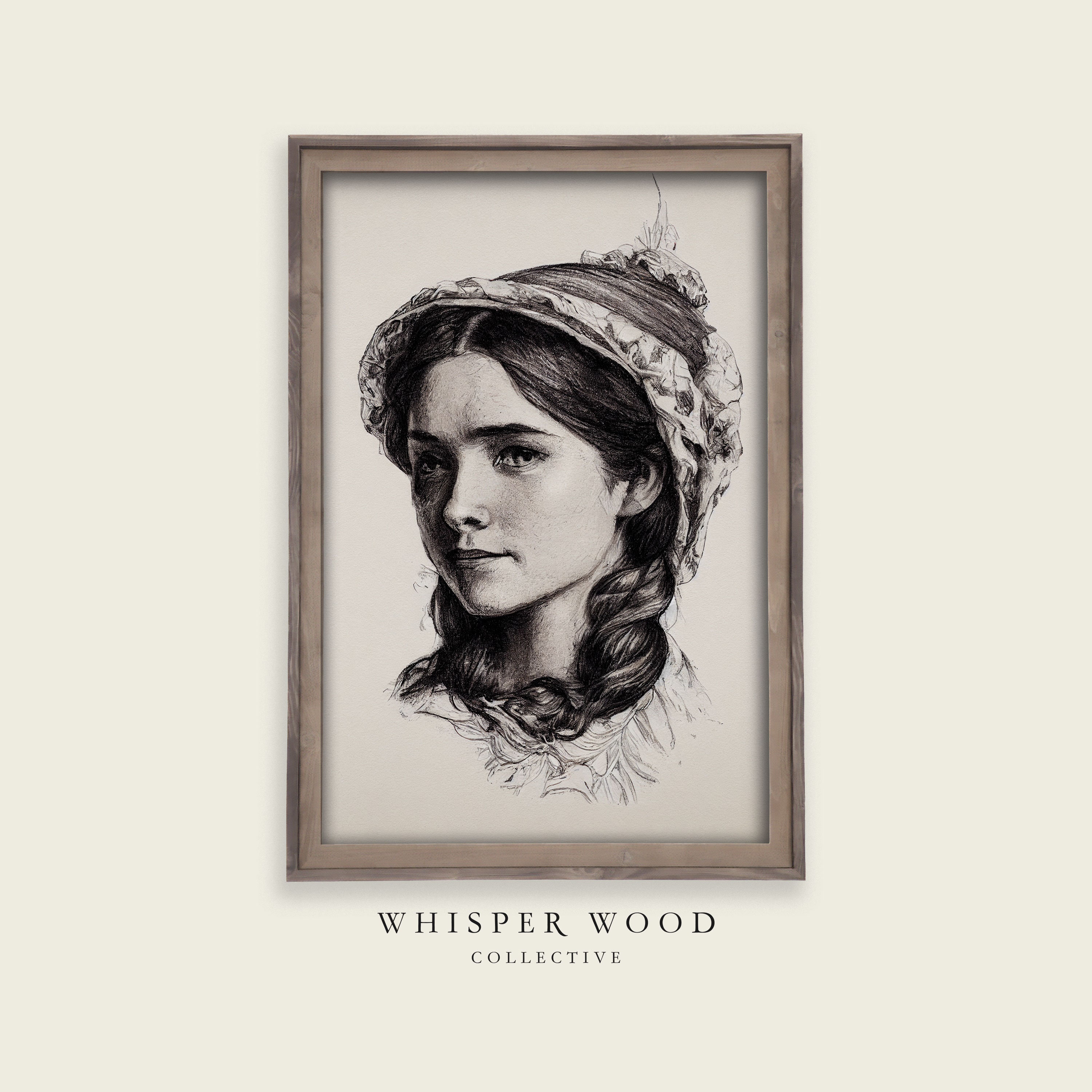 Portrait Sketch | Antique-style Digital Drawing | Digital Art | Female ...