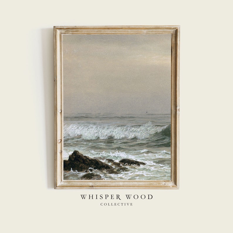 Ocean Waves Triptych 3 Piece Printable Wall Art Green Sea - Etsy