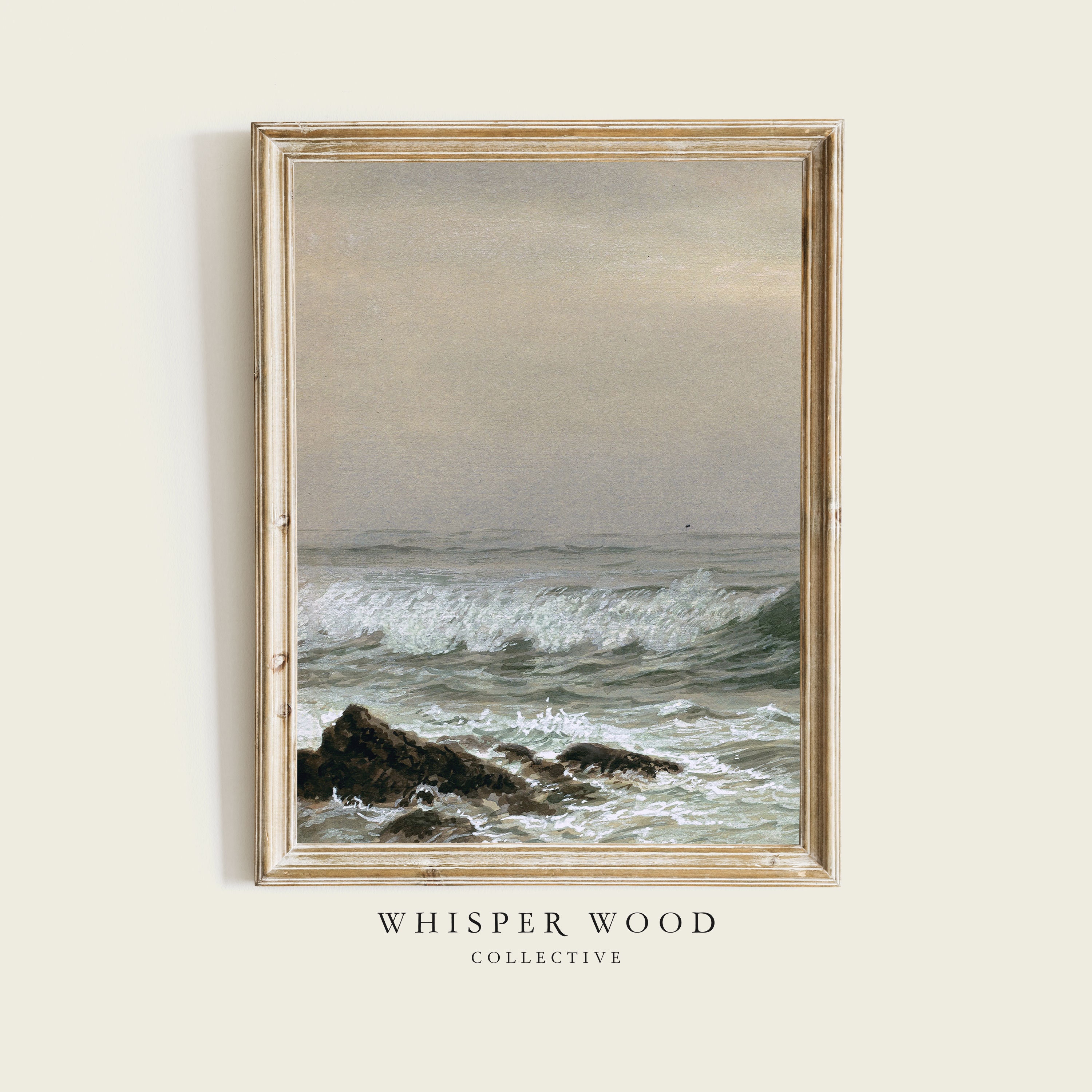 Ocean Waves Triptych 3 Piece Printable Wall Art Green Sea - Etsy