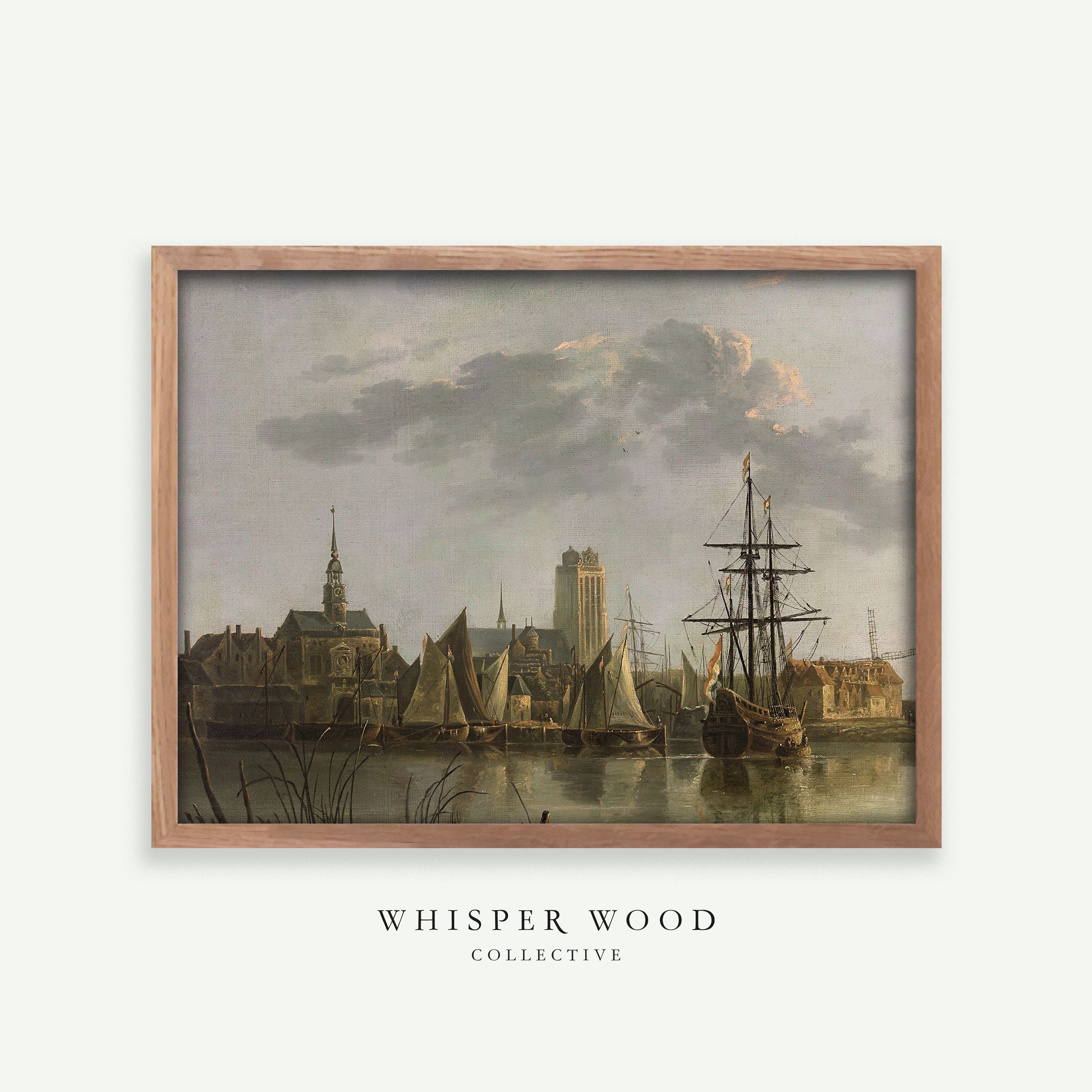 Ship Vintage Oil Painting | 1700s Dutch Painting | Vintage Wall Art ...