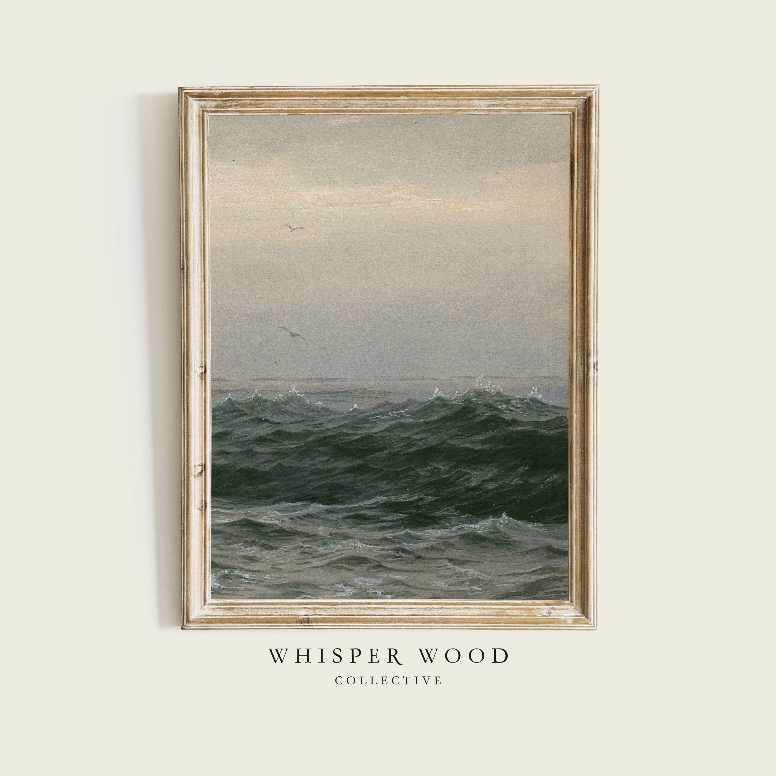 Ocean Waves Triptych 3 Piece Printable Wall Art Green Sea - Etsy