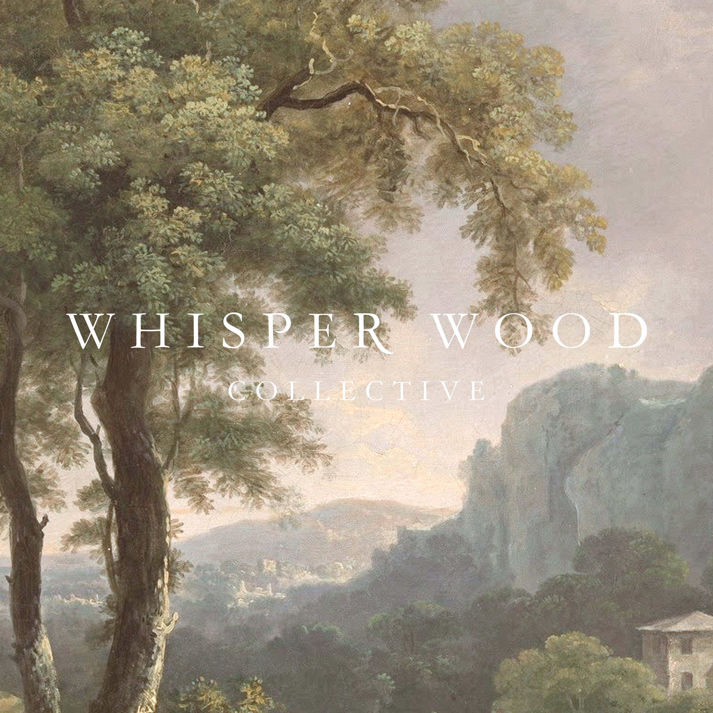 Vintage British Landscape Oil Painting | 1700s White Rustic Country ...