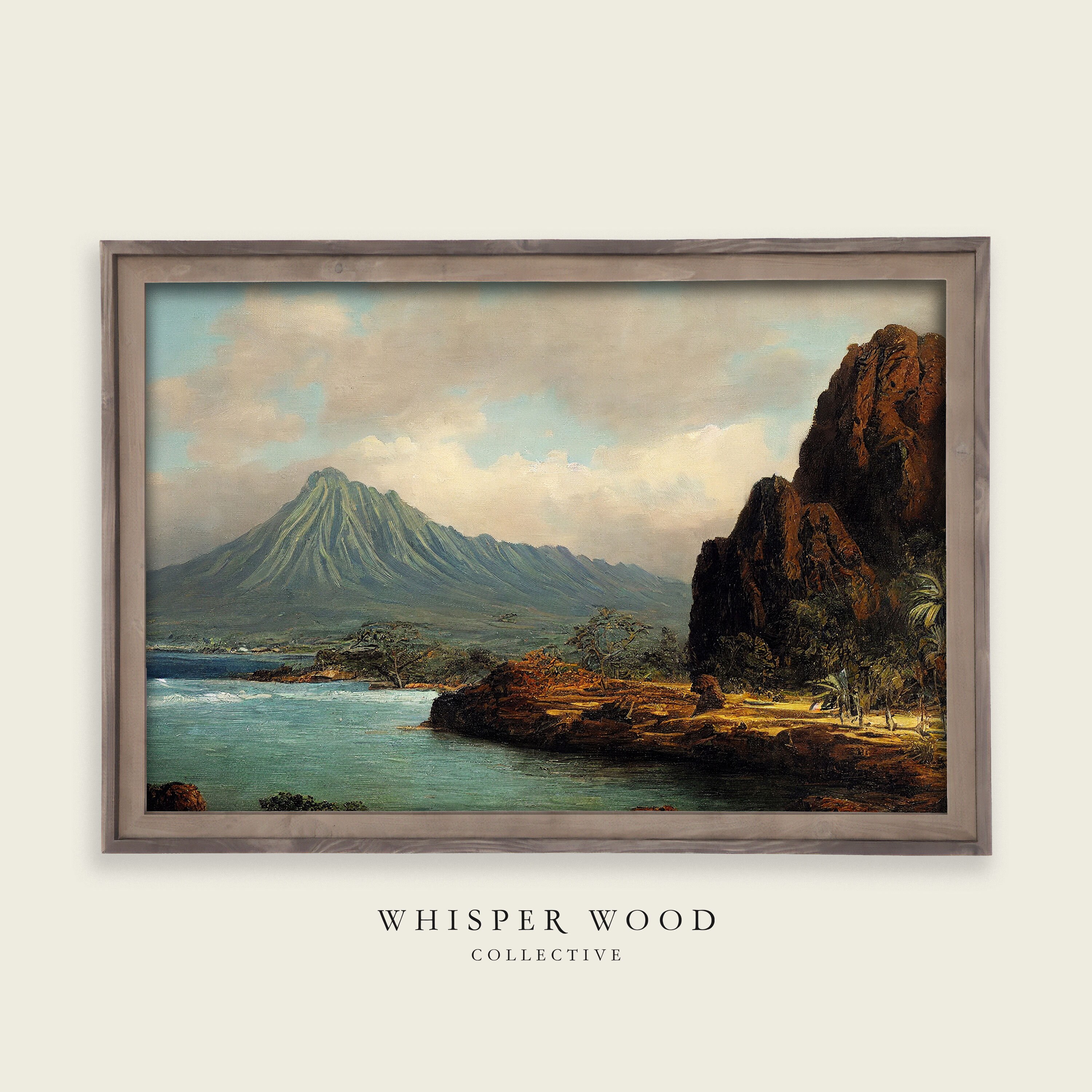 Hawaii Landscape Oil Painting | Landscape | Warm Rustic Country Decor ...