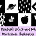 50 Printable Black & White Montessori Flashcards | High Contrast Visual ...