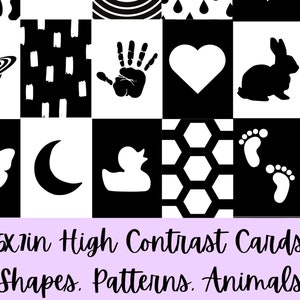 50 Printable Black & White Montessori Wall Art | High Contrast Visual ...