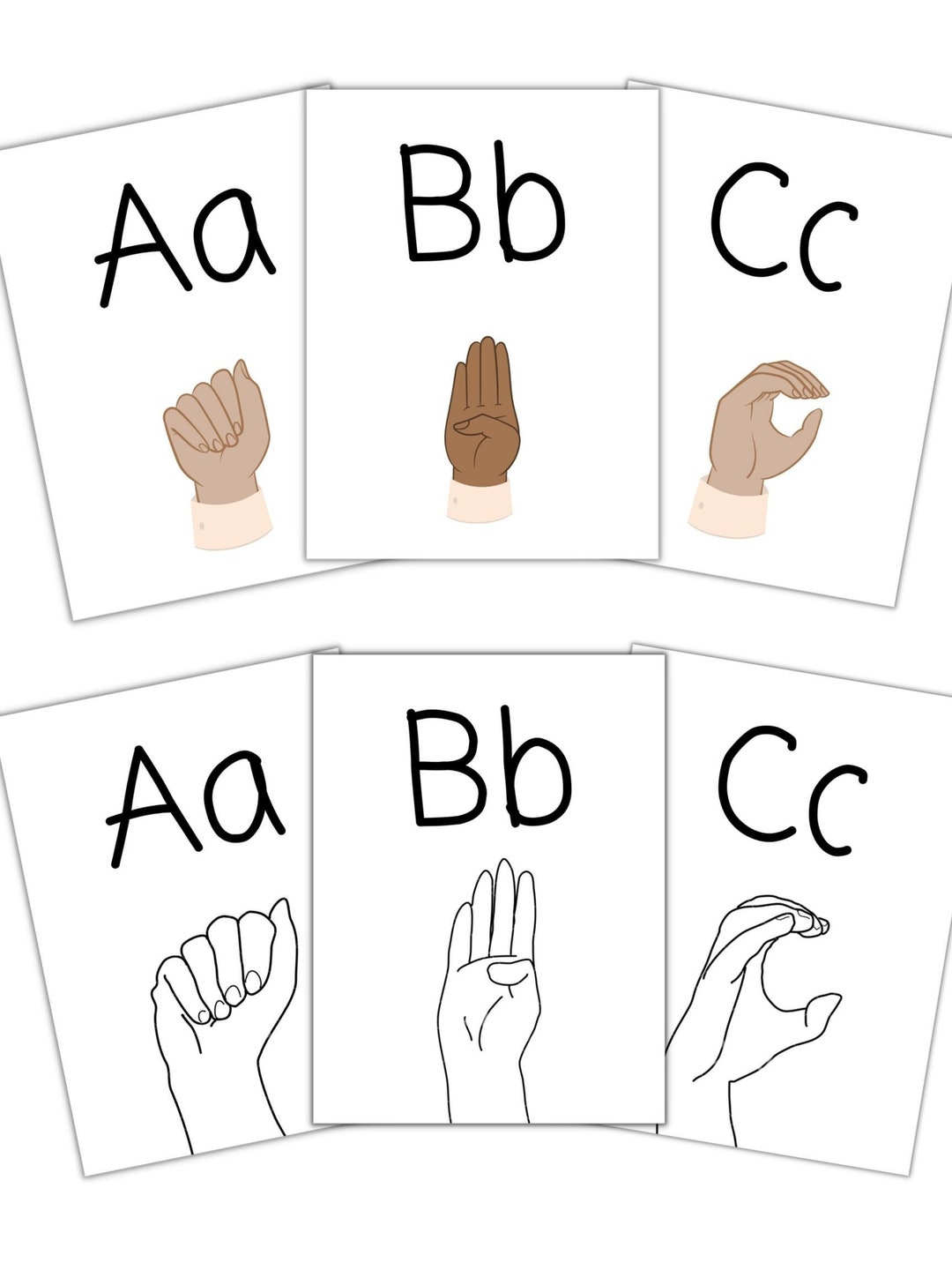 A-Z ASL Classroom Alphabet Letters. DIGITAL Download. ASL Hanging ...
