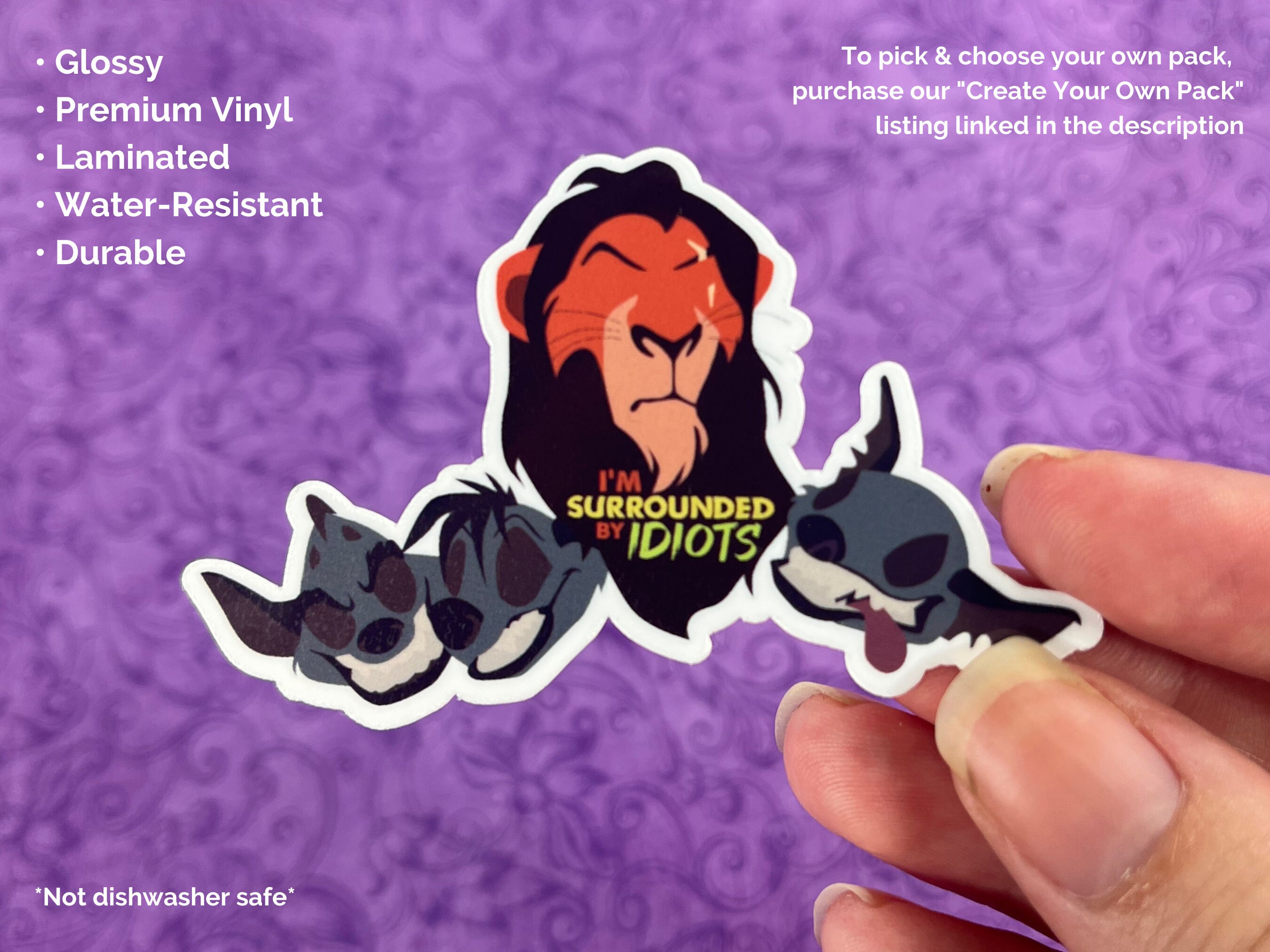 Classic Villains Inspired Sticker Pack Vinyl Decals Stickers - Etsy