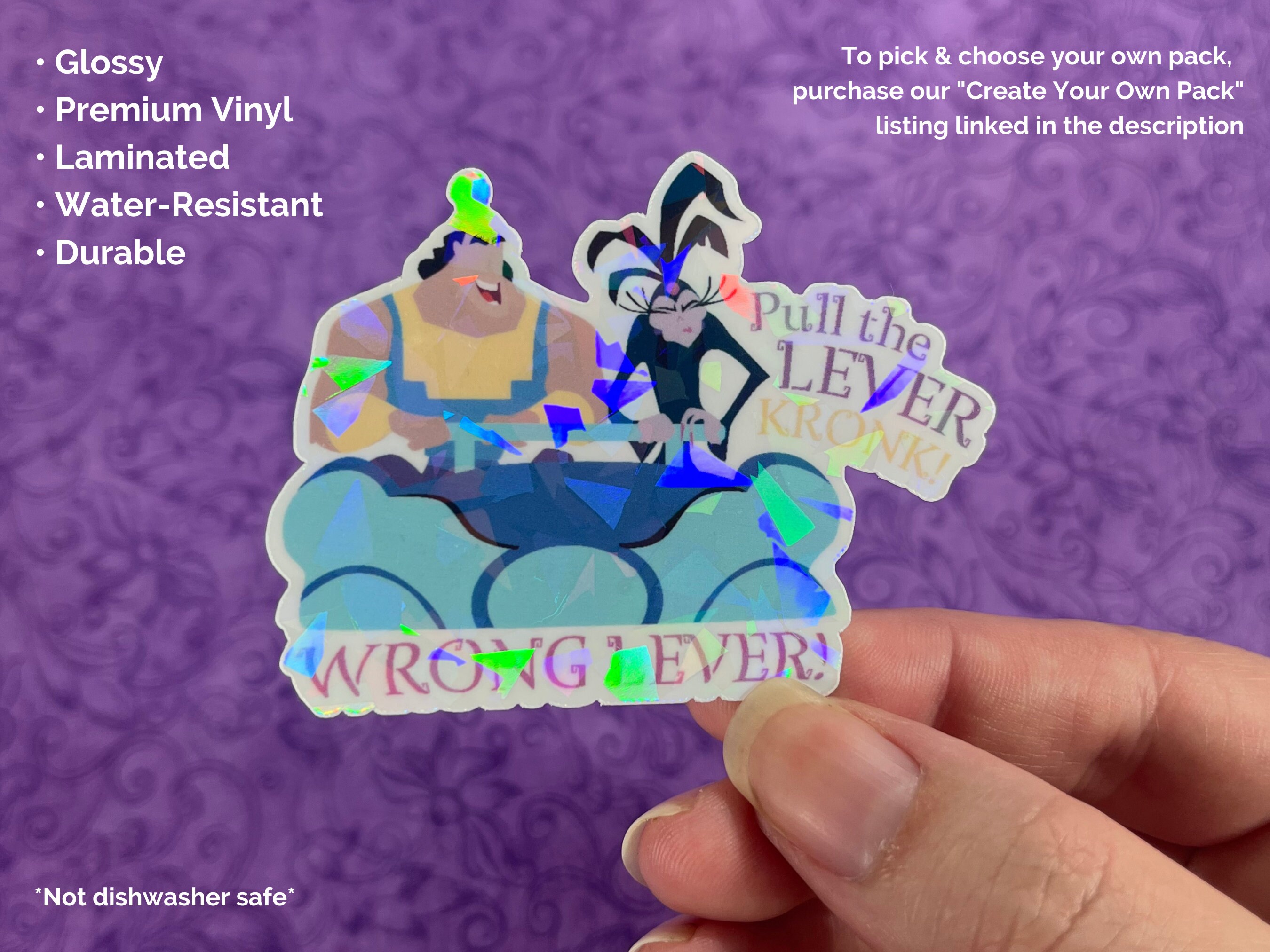 Holographic Classic Villains Inspired Sticker Pack Vinyl Decals ...