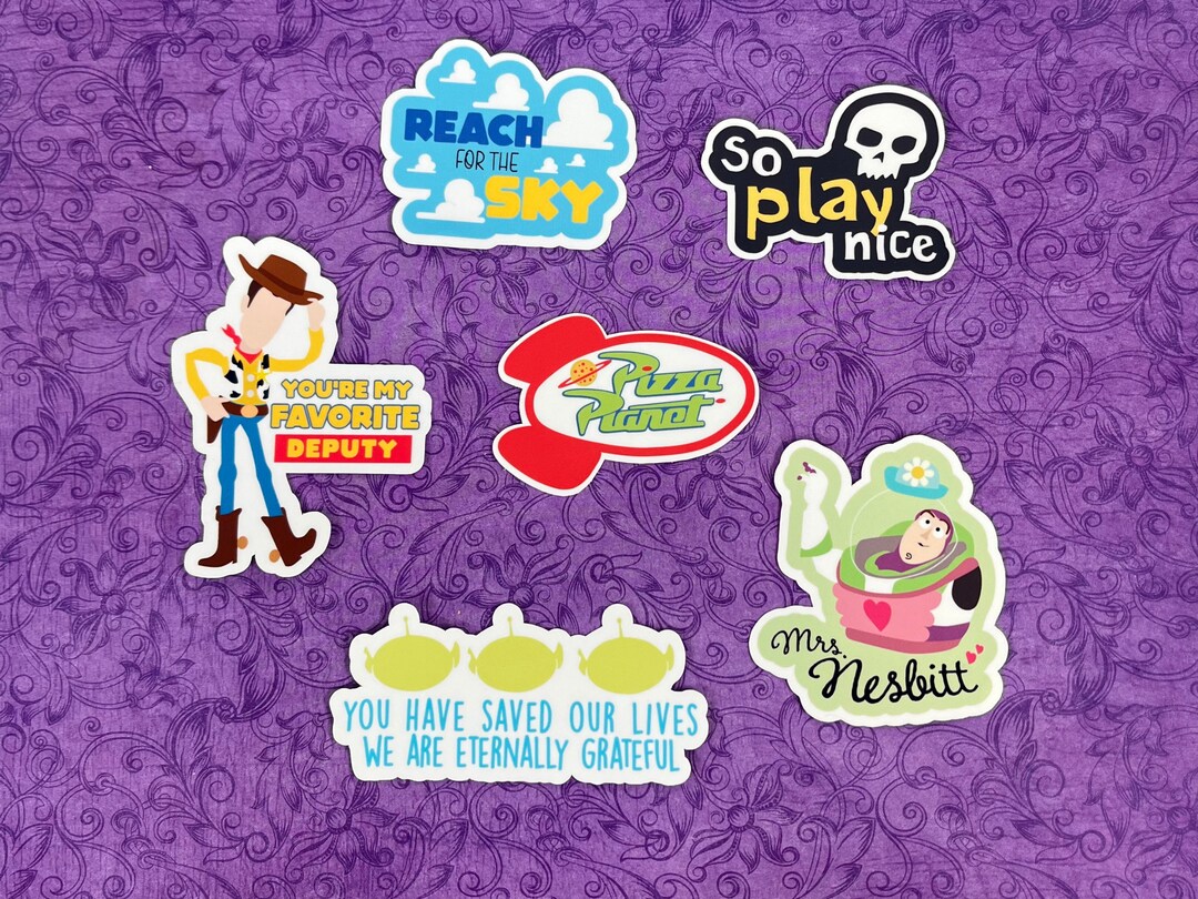 Classic Toy Story Themed Vinyl Stickers Premium Vinyl Sticker Decals - Etsy