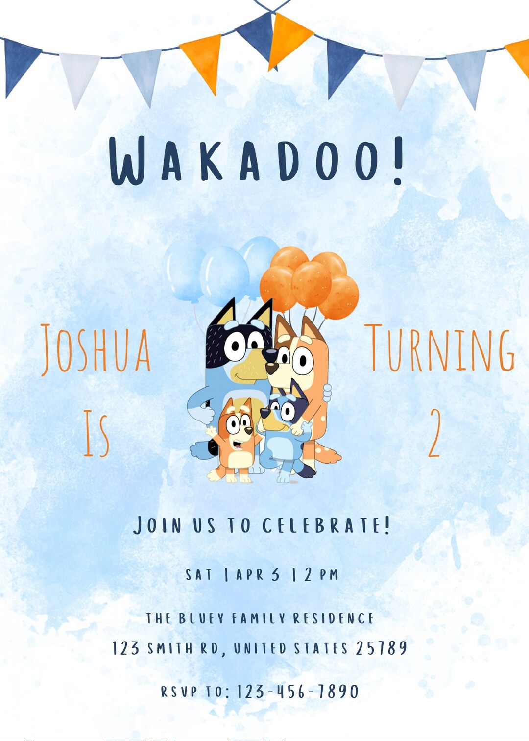 Bluey Birthday Party Invitation - Etsy