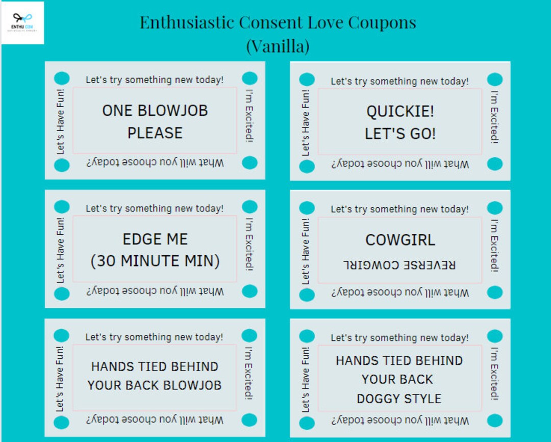 Printable Love Coupons Color Coded and Scaled for Kink - Etsy UK