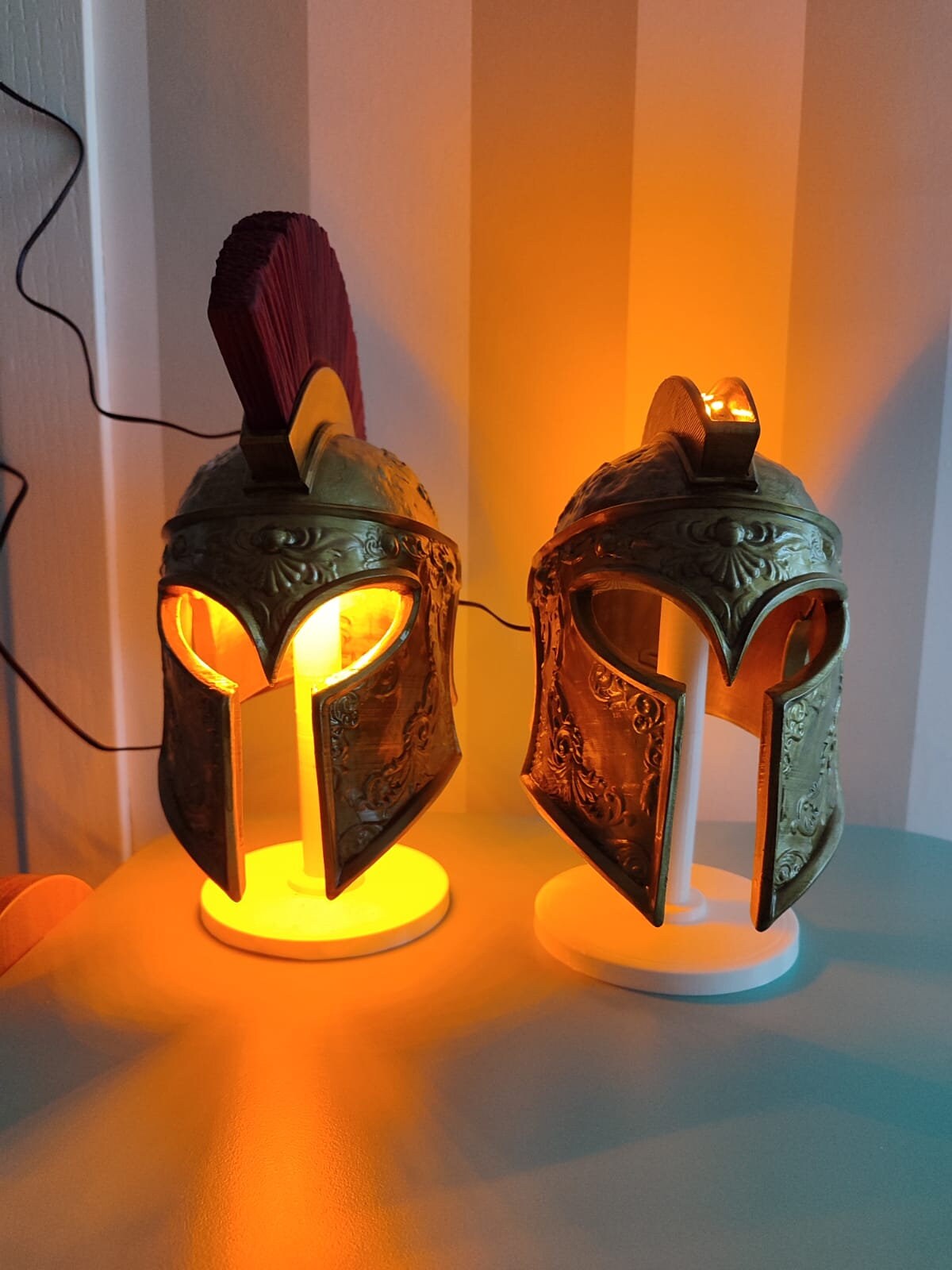 Leonidas Lamp,lighted Sparta Helmet,spartan Night Light,special Helmet ...