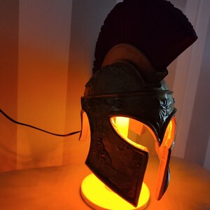 Leonidas Lamp,lighted Sparta Helmet,spartan Night Light,special Helmet ...