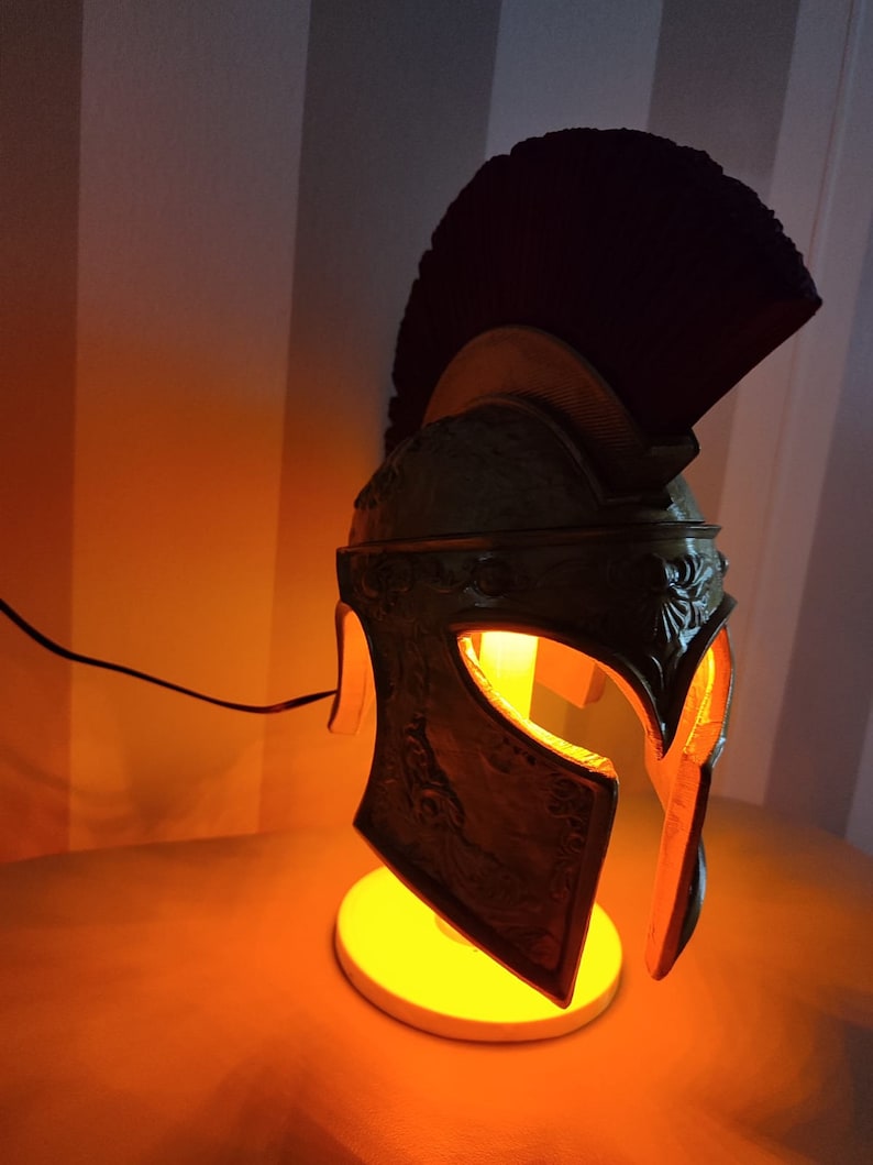 Leonidas Lamp,lighted Sparta Helmet,spartan Night Light,special Helmet ...