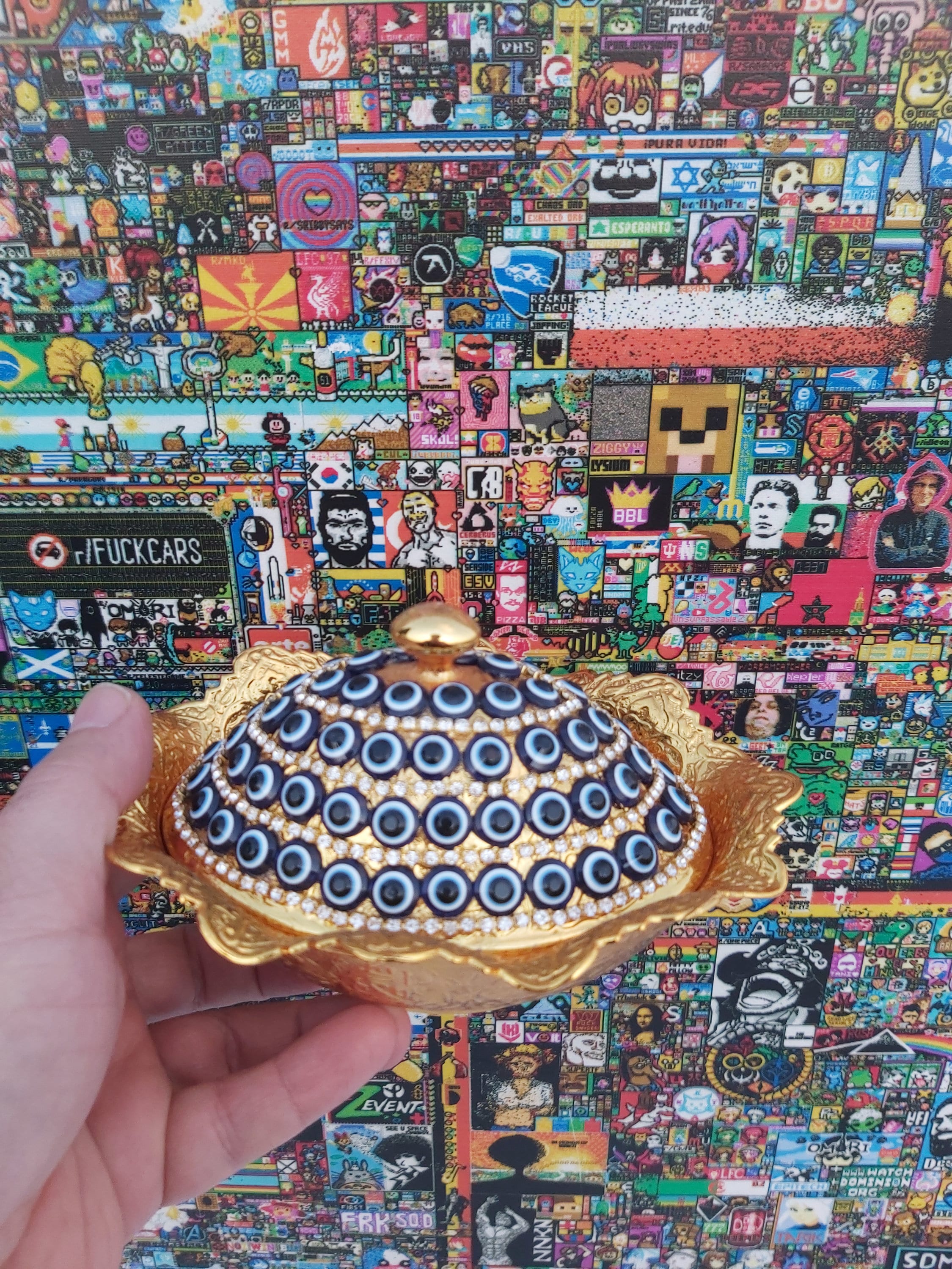 Swarovski Style Evil Eye Handmade Sugar Candy Chocolate Bowl ,turkish ...