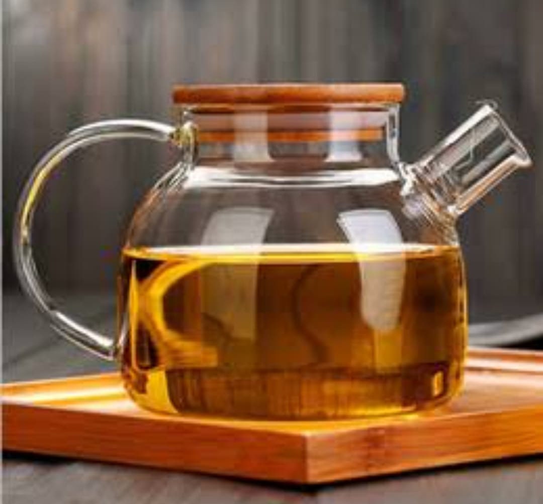 Borosilicate Glass Teapotclear Glass Christmas T Bamboo Etsy