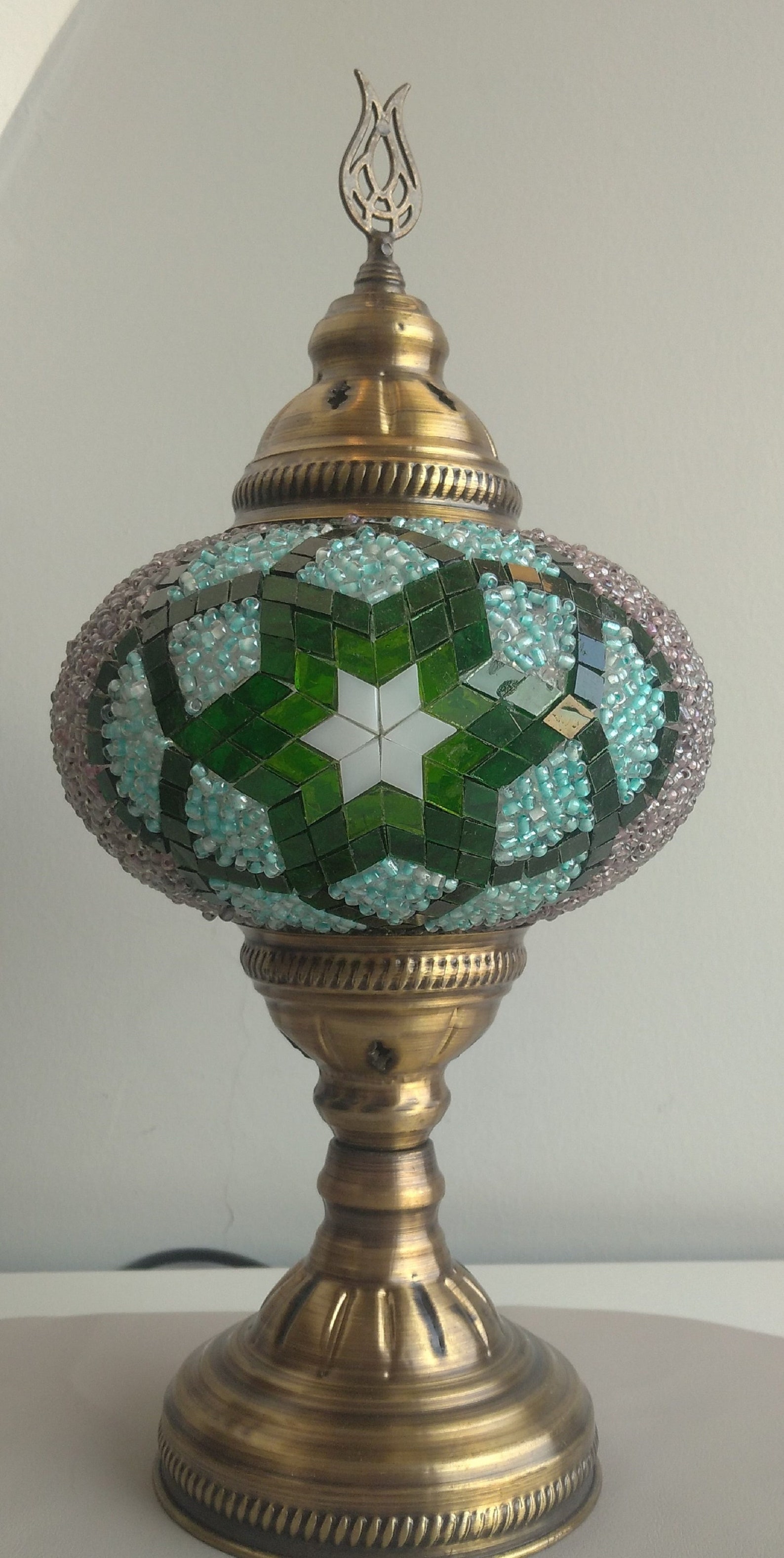 Blue Magic Love Mavis Turquoise Green Mosaic Lamp,valentine's Day ...